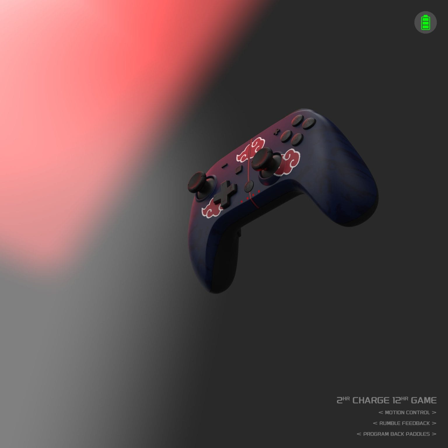 Akatsuki Itachi Edition Wireless Controller for Nintendo Switch OLED ...